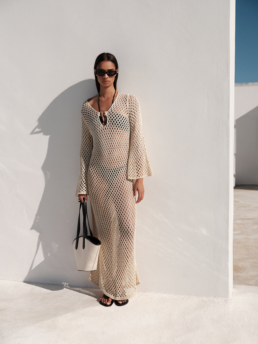 Gloria Yırtmaç Detaylı Beachwear Elbise